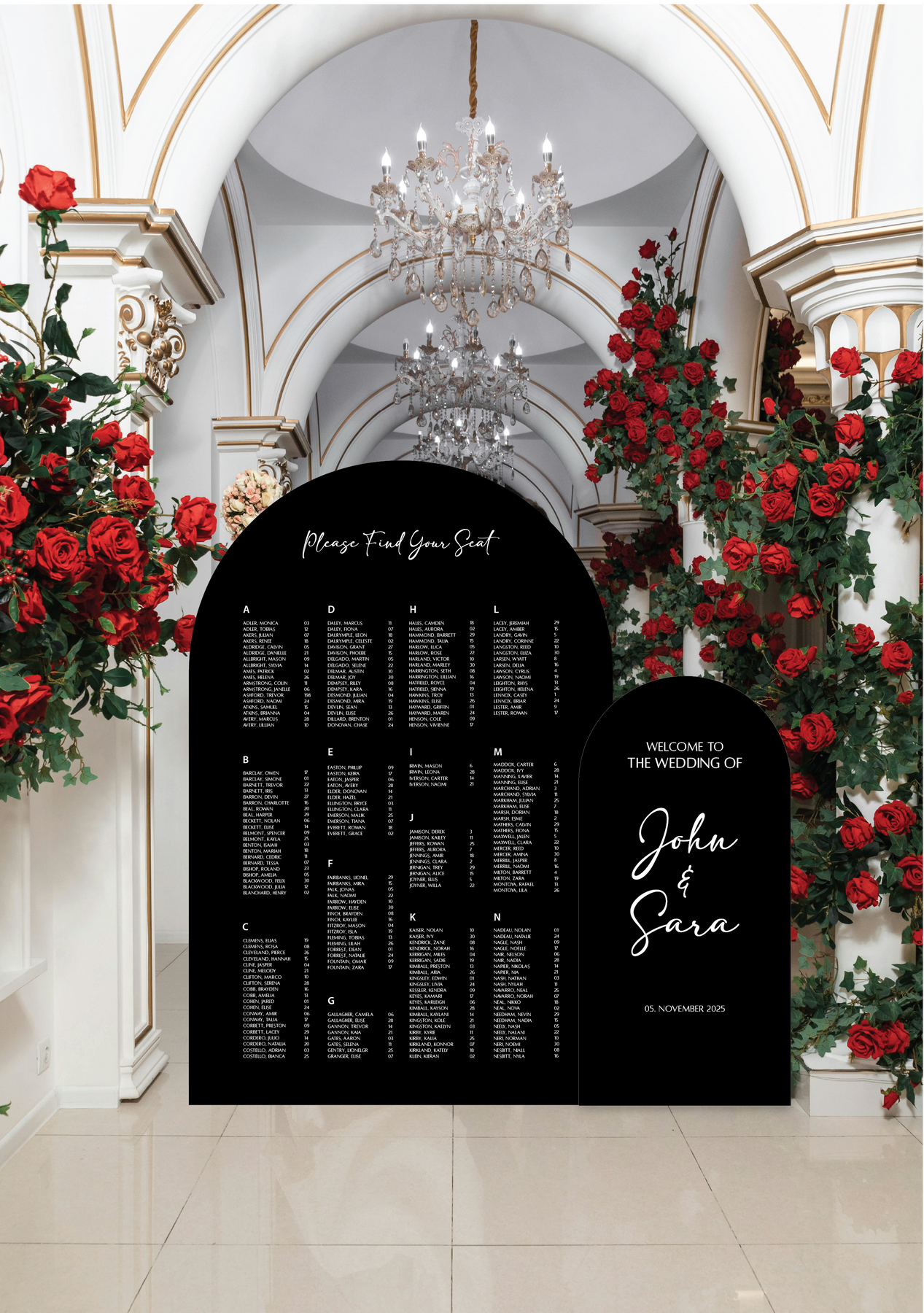 Seating Chart + Welcome Sign Package – Letters By Loulou